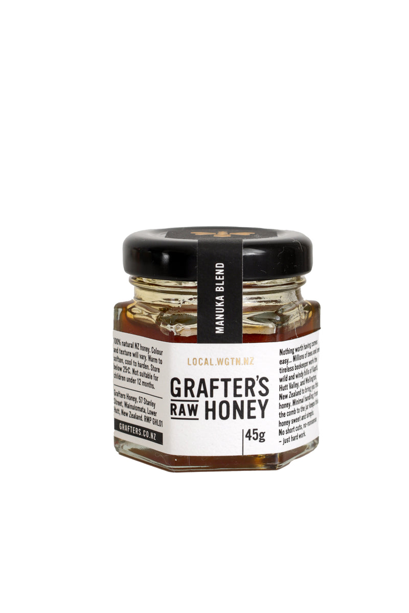 Grafter's Raw Honey - Mānuka Blend Hex Jar - 45g – Grafter's Honey